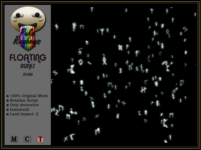Second Life Marketplace - [PR] Floating Runes - Silver (Boxed)